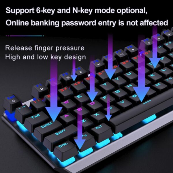AULA F2066-II USB Full Size Wired Mechanical Gaming Keyboard | Black ...