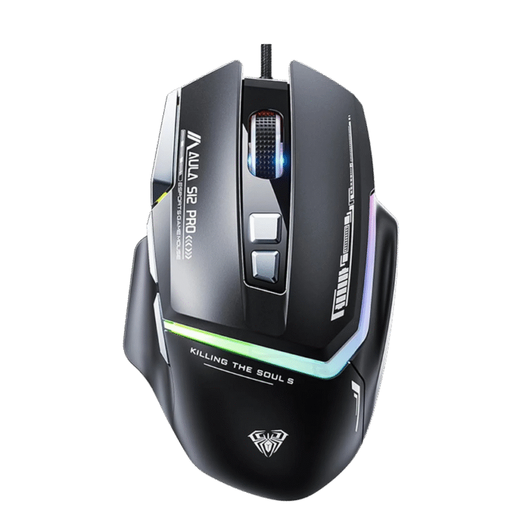 AULA S12Pro Wired Gaming Mouse,12800 DPI Optical Gamer Mouse | Black ...