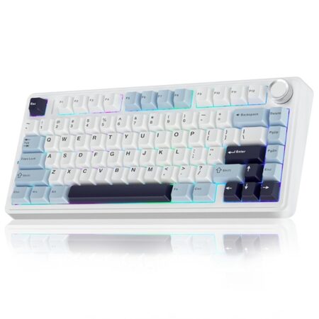 AULA F75 75% Wireless Trio Mode Mechanical Gaming Keyboard With Knob ...