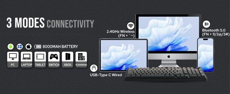 AULA F99 Pro 96% Side-Engraved Keycaps Tri-Mode Wireless Full Size ...