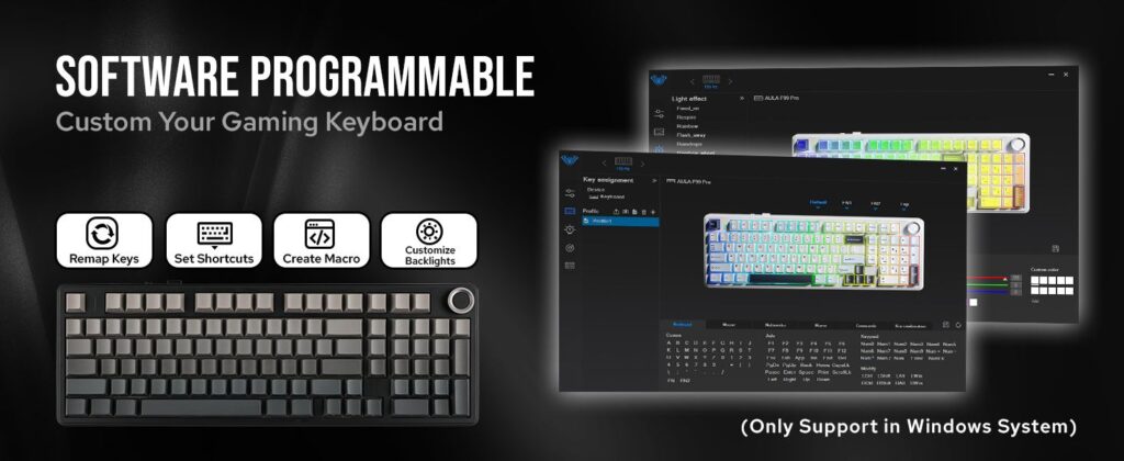 AULA F99 Pro 96% Side-Engraved Keycaps Tri-Mode Wireless Full Size ...