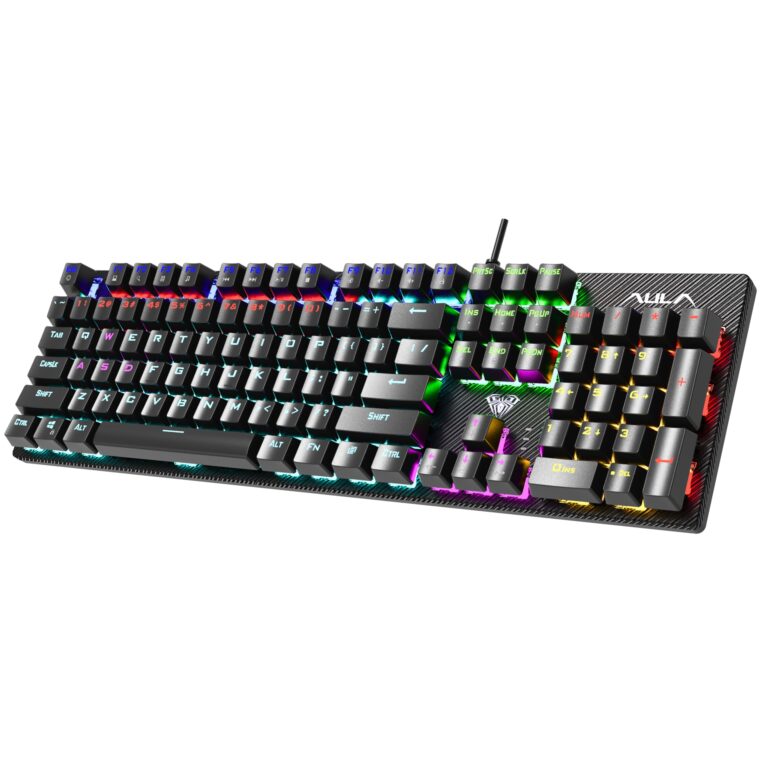 AULA S2022 USB Wired Full Size Mechanical Gaming Keyboard | Black, Blue ...