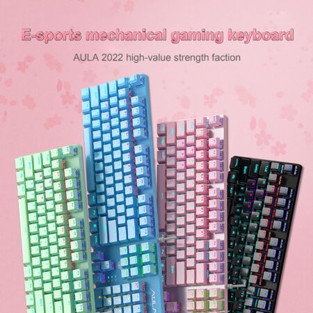 AULA S2022 USB Wired Full Size Mechanical Gaming Keyboard | Blue, Blue ...