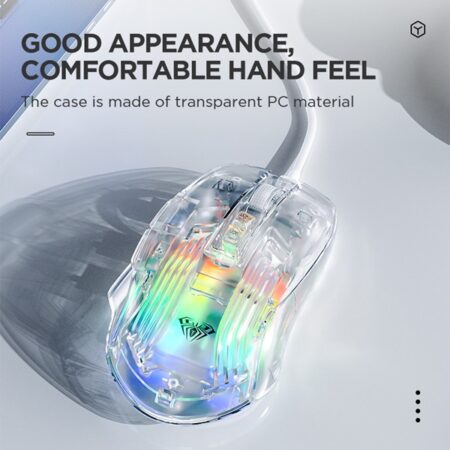 AULA S80 Transparent Wired Gaming Mouse | Adjustable 7200DPI ...